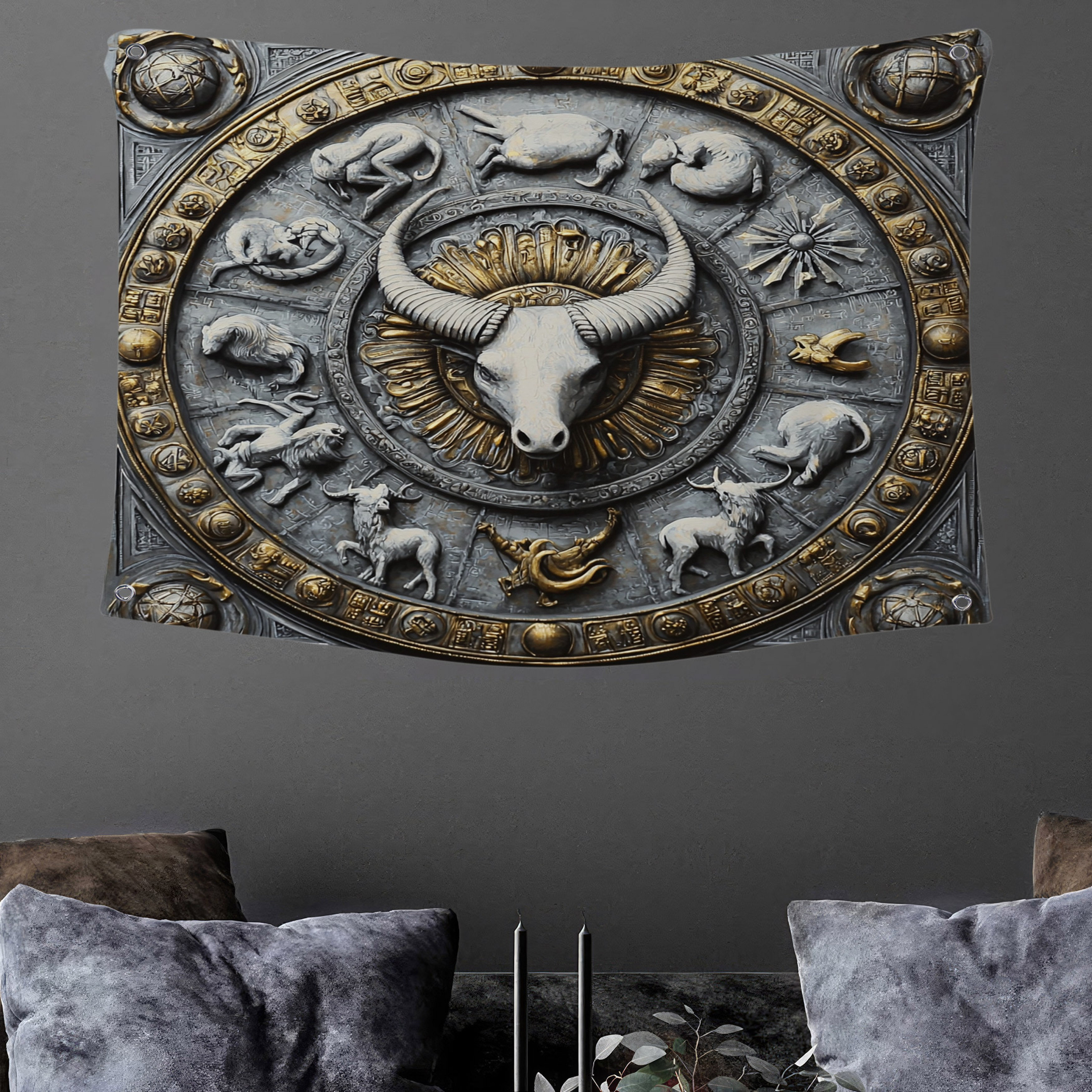 East Urban Home Zodiac Signs Wall Tapestry - Symbol Wall Decor | Wayfair
