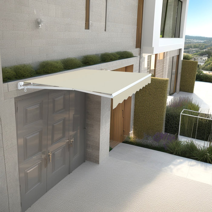 Brayden Studio 450cm W x 300cm D Retractable Awning Patio Garden Canopy ...