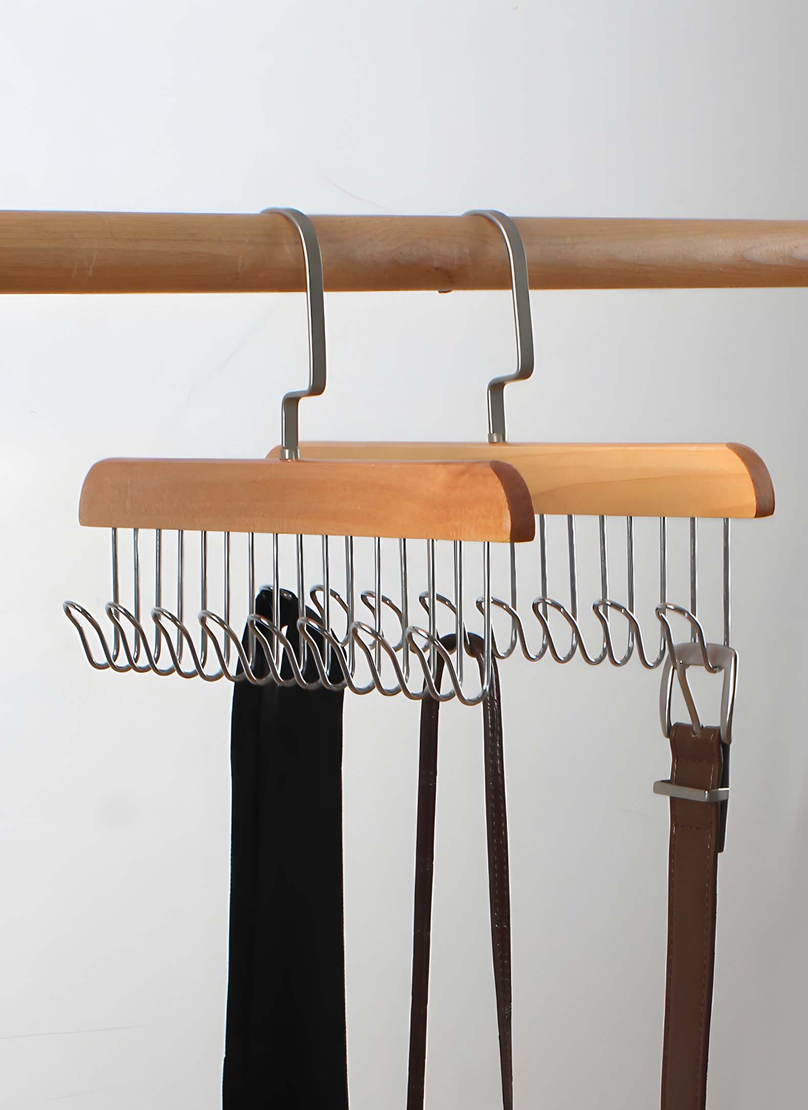 Rebrilliant Multi-Function Solid Wood Swivel Hook Organizer - 8 Hooks ...