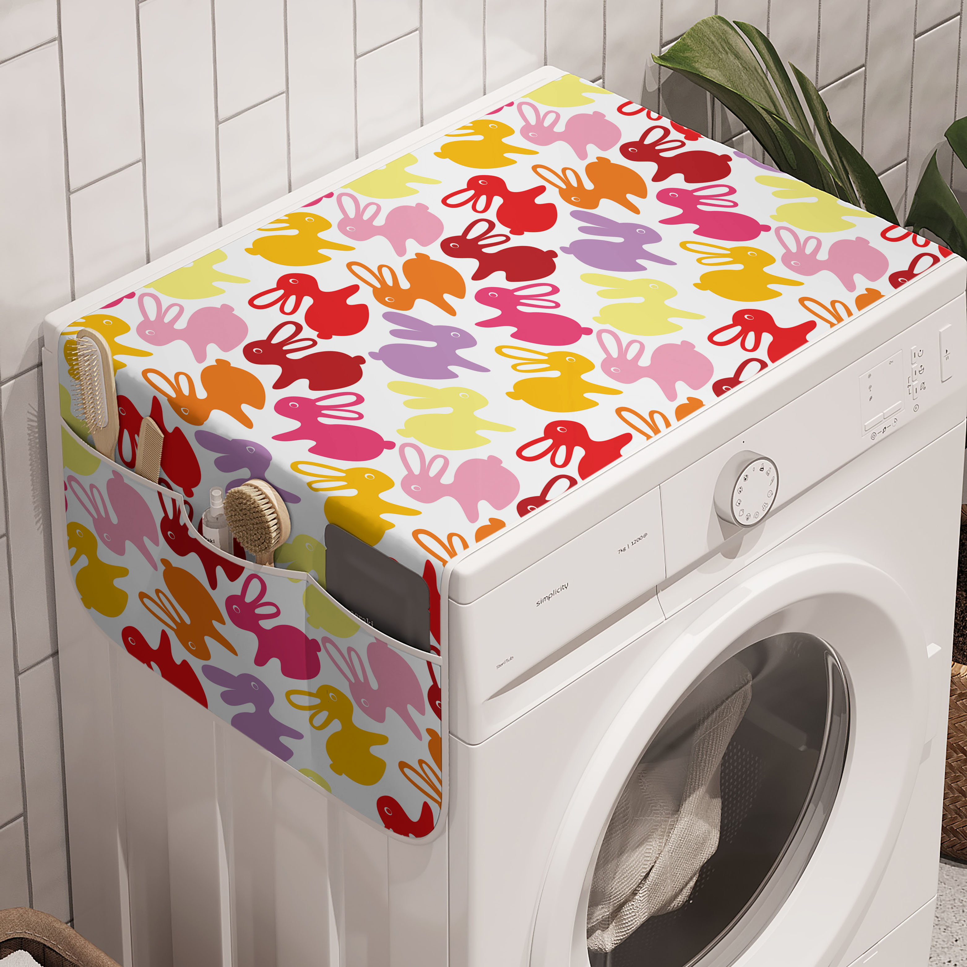 Ambesonne Bunny Washing Machine Organizer Pack of 2 47" x 18.5" | Wayfair