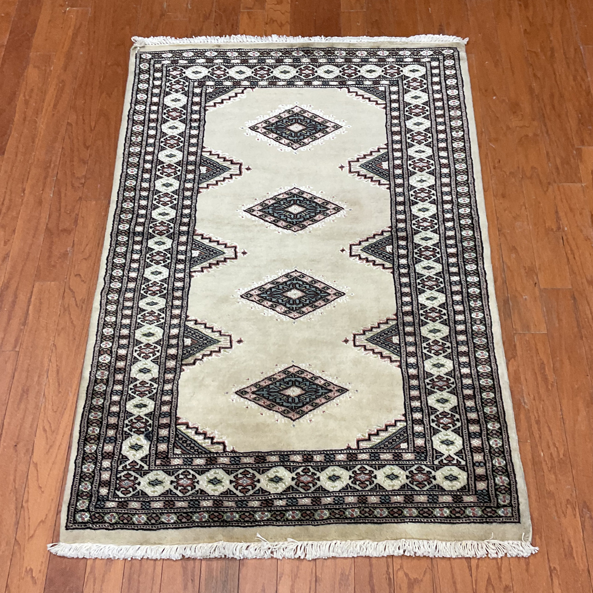 Bungalow Rose Handmade Bokhara Wool Rug | Wayfair