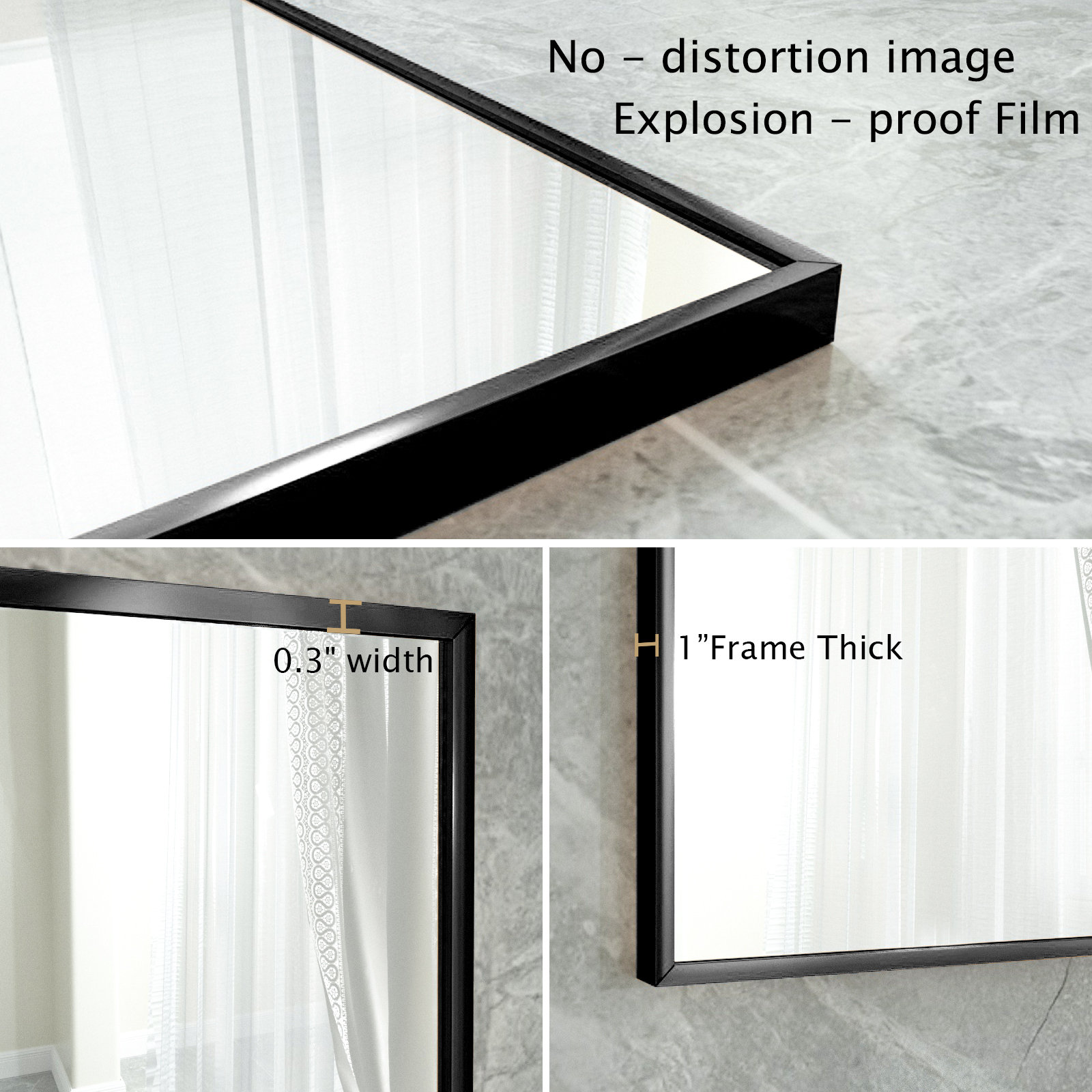 Everly Quinn Lucson Metal Framed Wall Mounted Bathroom / Vanity Mirror ...