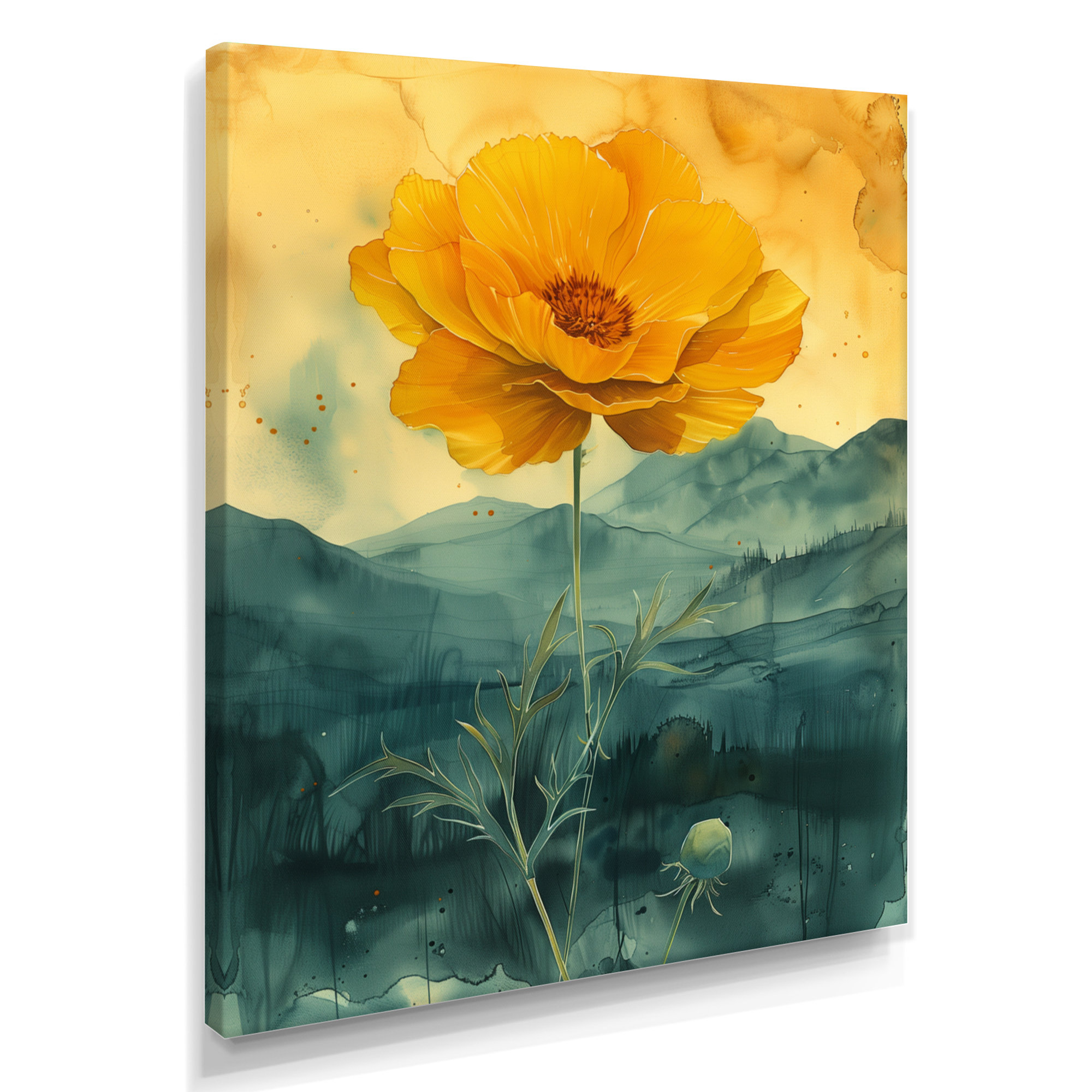 Winston Porter Yellow Green Morning Breeze Marigold - Marigold Wall Art ...