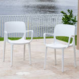 Rainbow Outdoor Outdoor Stacking Dining Side Chair | Wayfair