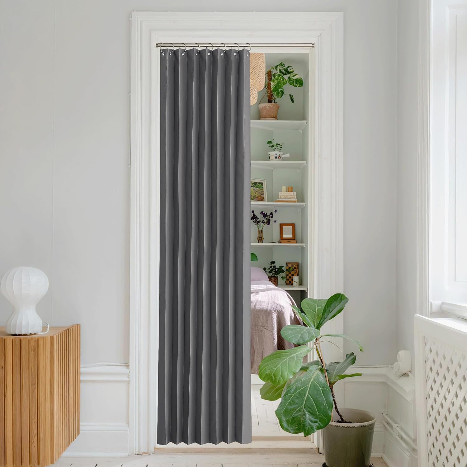 Ebern Designs Blackout Room Divider Curtain for Bedroom, Curtain for ...