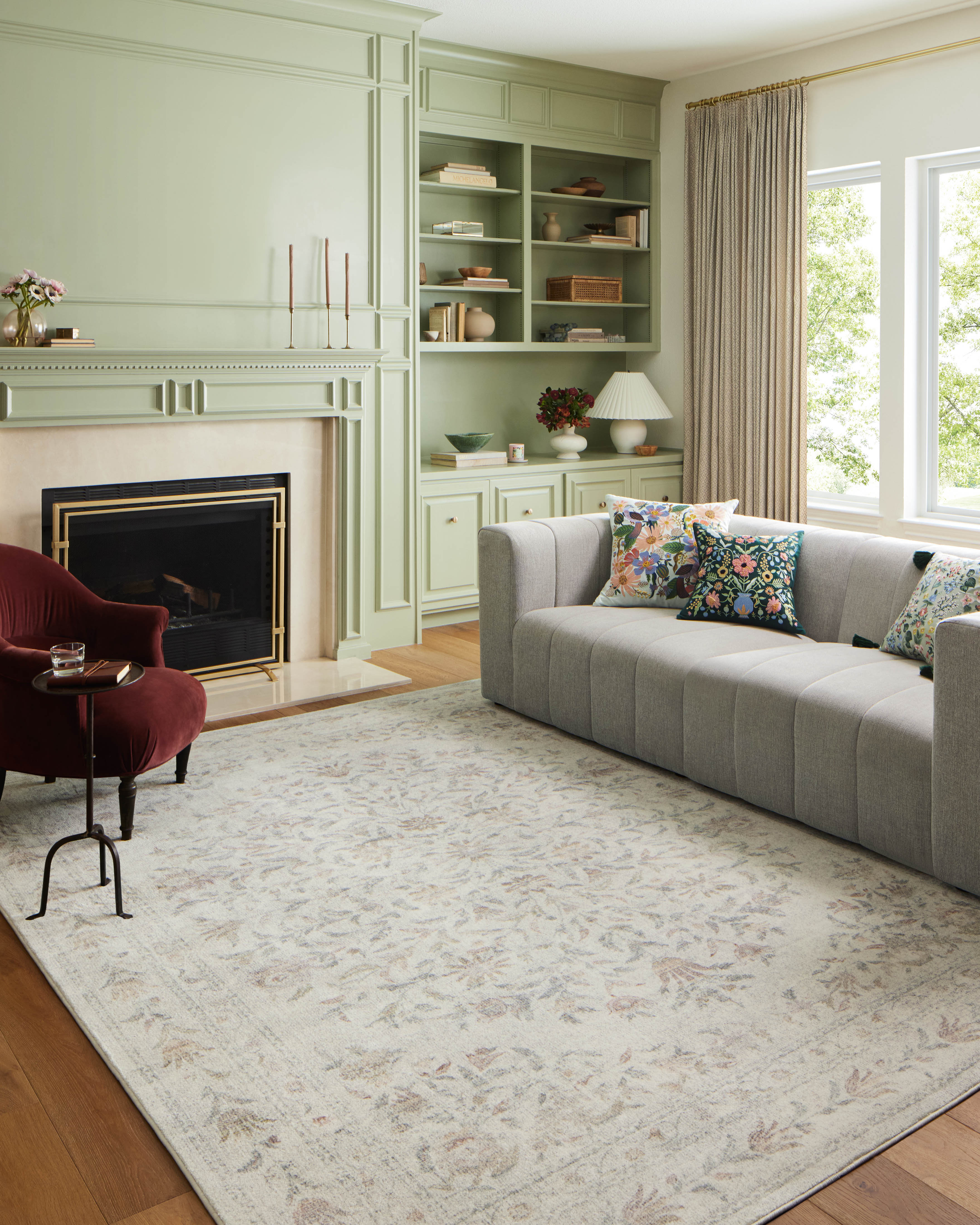 Rifle Paper Co. x Loloi Courtyard Yellow / Multi Area Rug feat ...