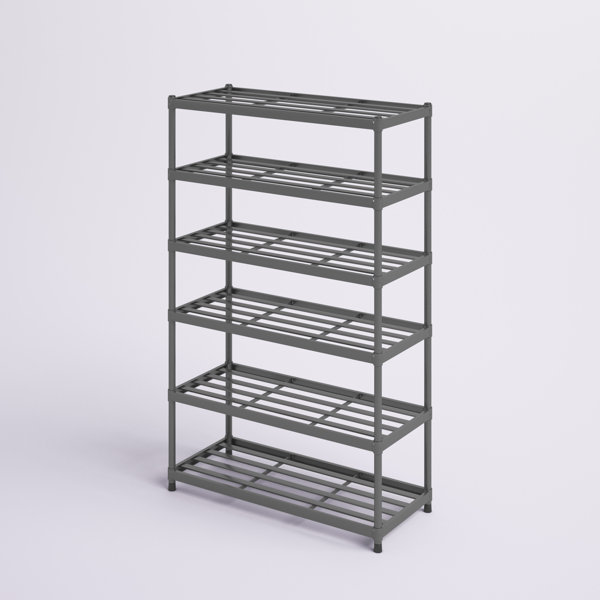 TRINITY Dark Gray 6-Tier Slat Shoe Rack | Wayfair
