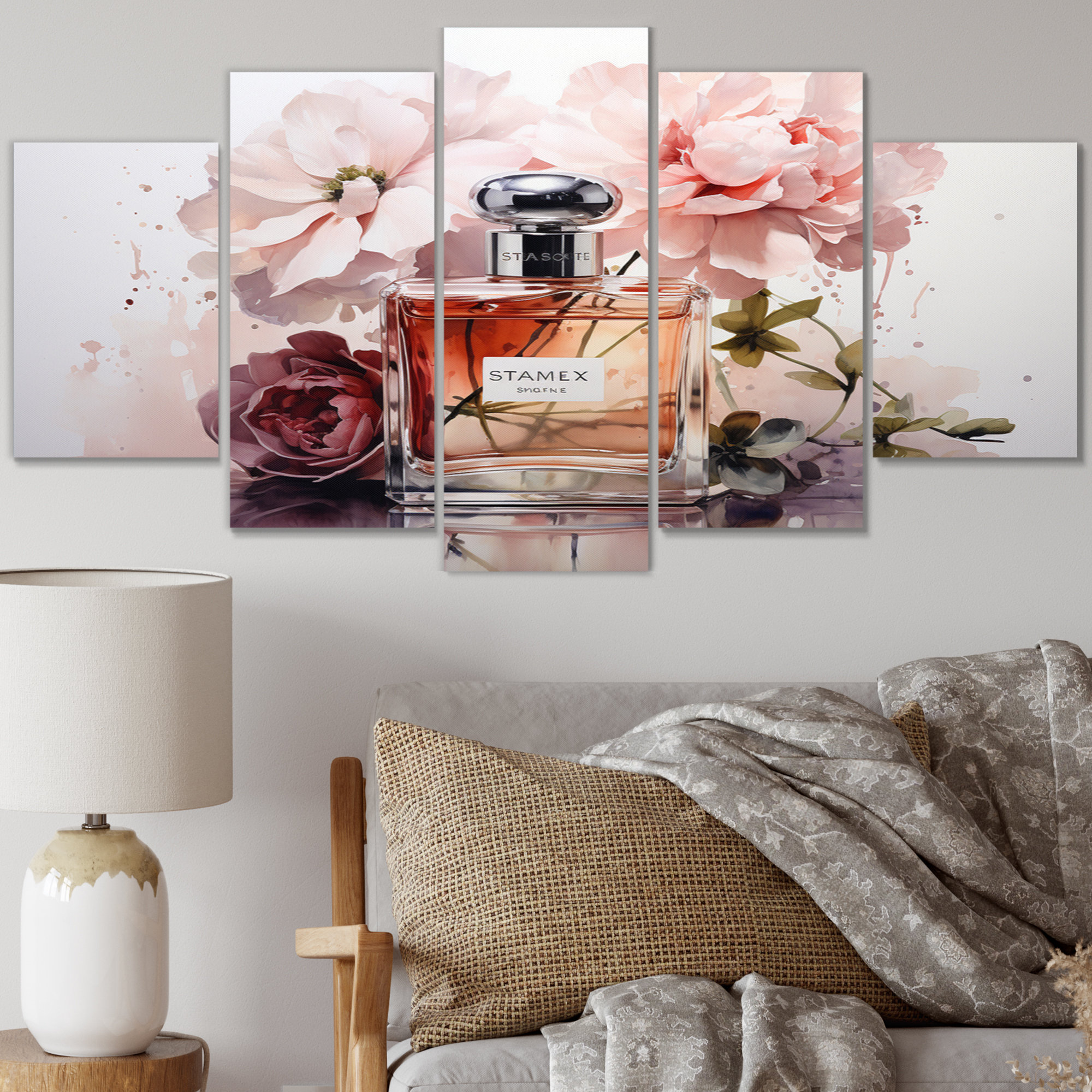 Design Art Perfume Vibrant Elegance III - Fashion Metal Wall Art Living Room Set | Wayfair