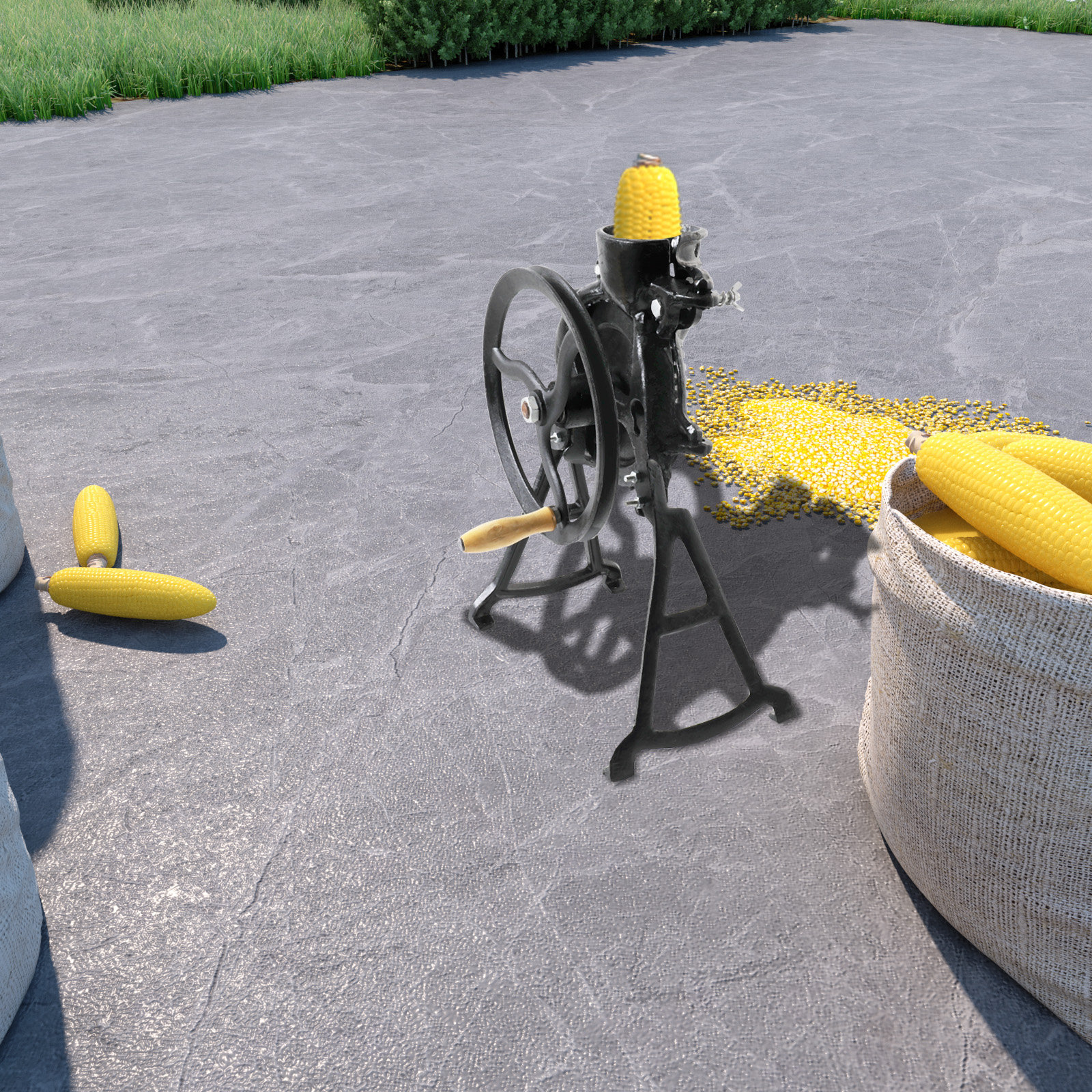 DOMINTY Hand Crank Corn Sheller Heavy Duty Manual Corn Thresher Quickly ...