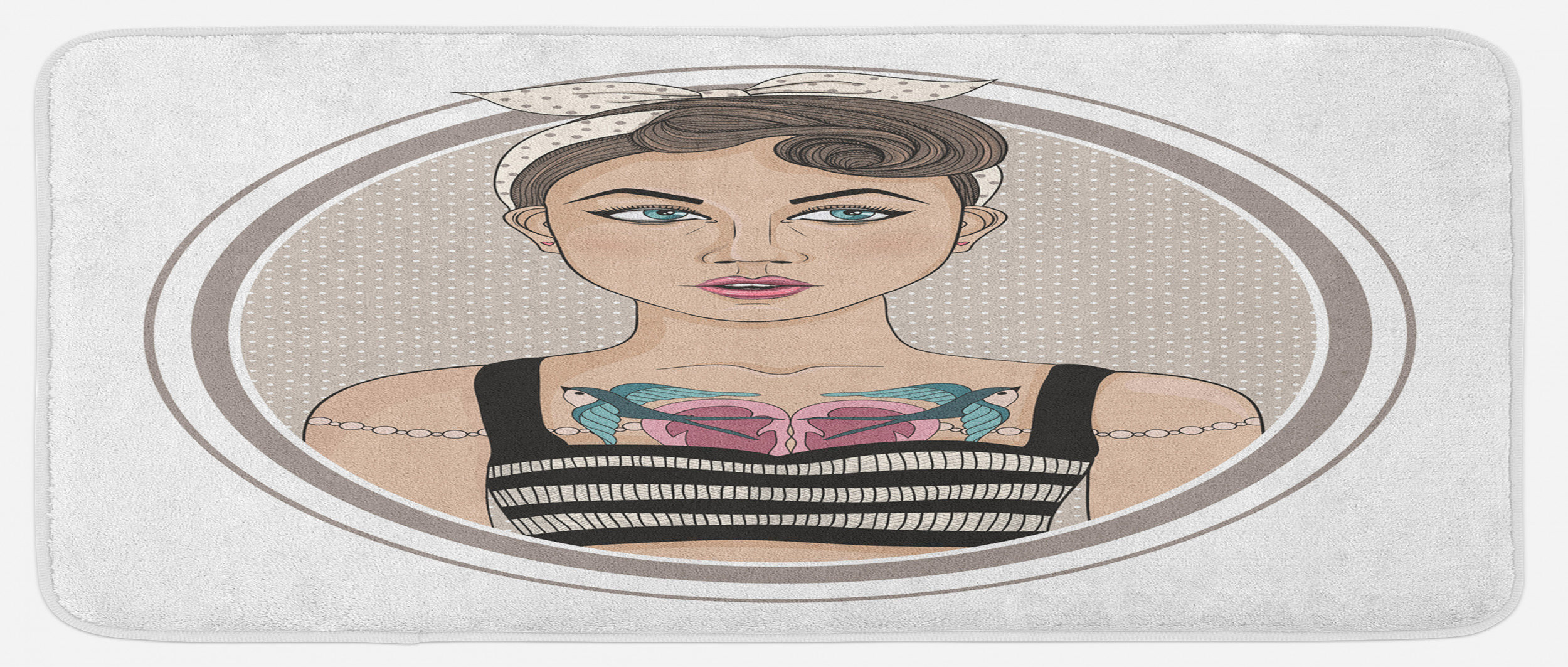 East Urban Home Pin up Girl Kitchen Mat | Wayfair