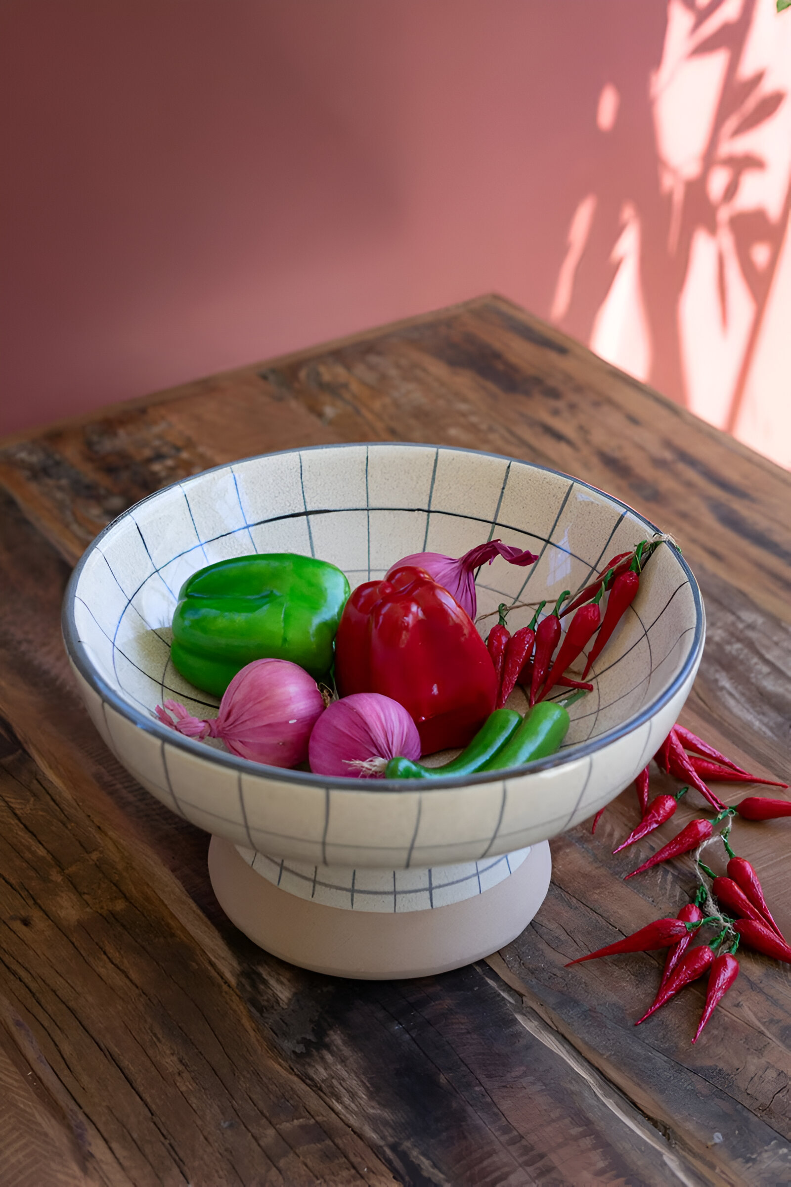 Latitude Run® CERAMIC GRID DESIGN COMPOTE | Wayfair