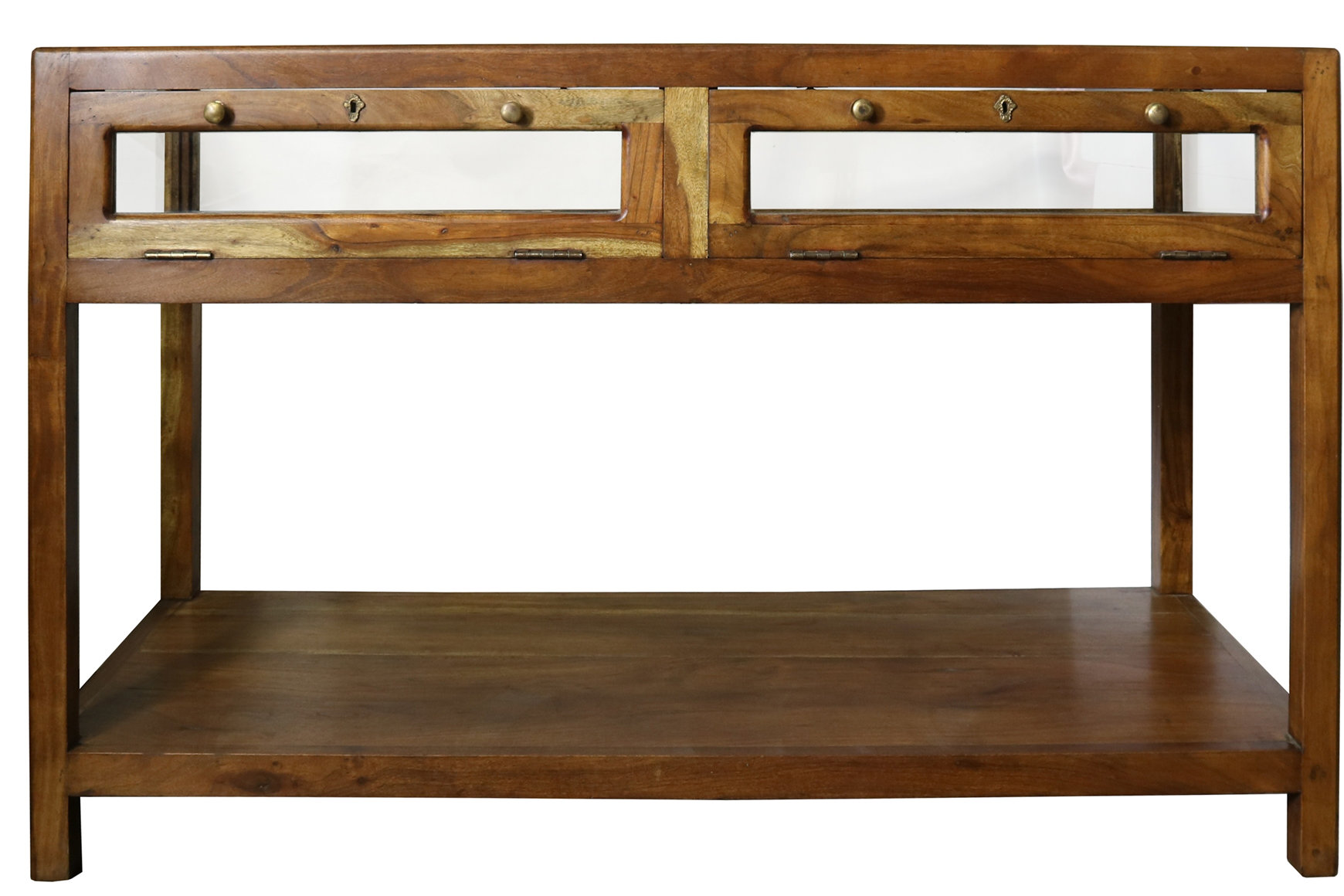 Beachcrest Home™ Gherardo 2 Door Glass Display Console Table | Wayfair