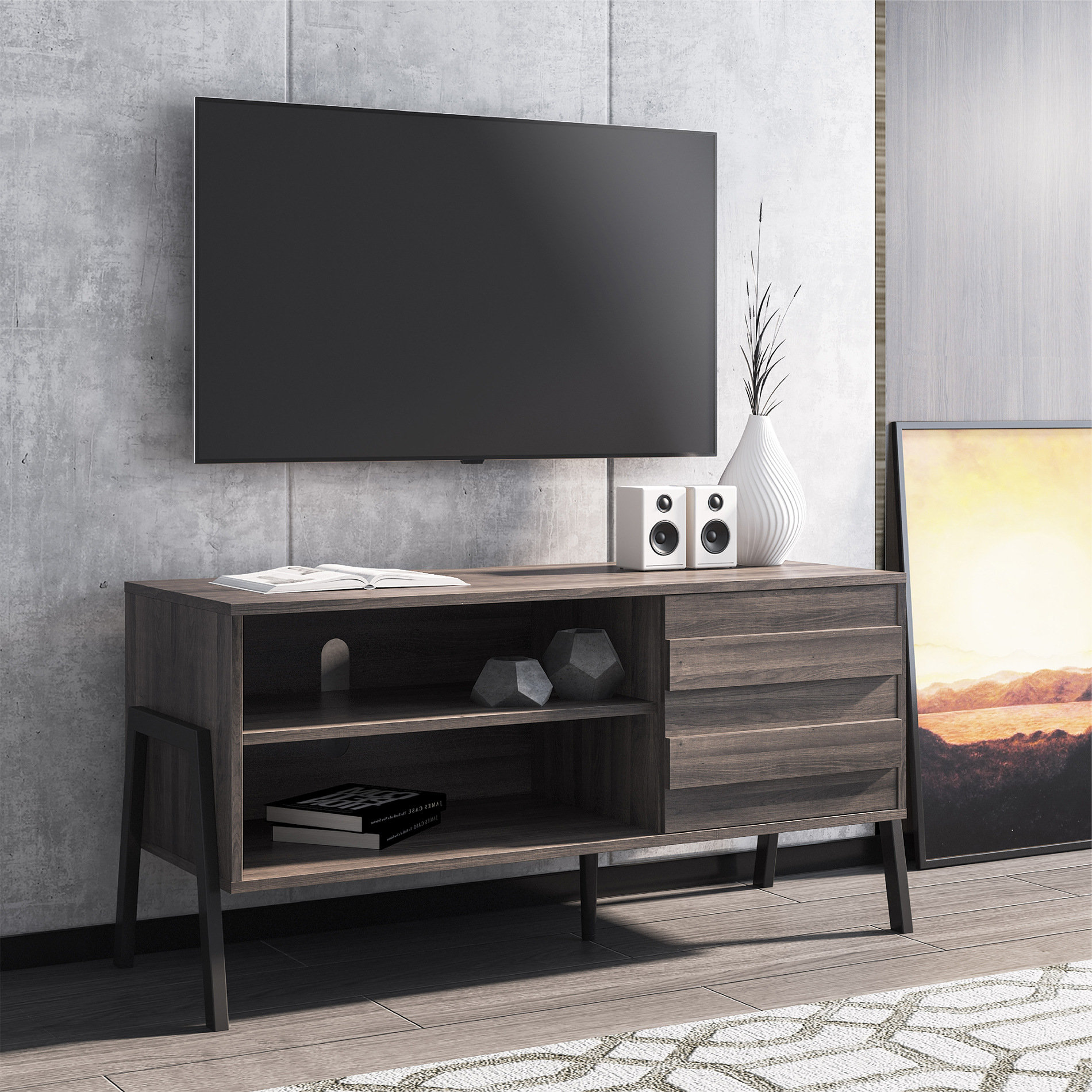 17 Stories Halton TV Stand for TVs up to 55" & Reviews - Wayfair Canada