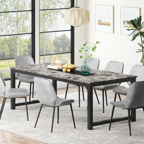 17 Stories Metal Base Dining Table & Reviews | Wayfair