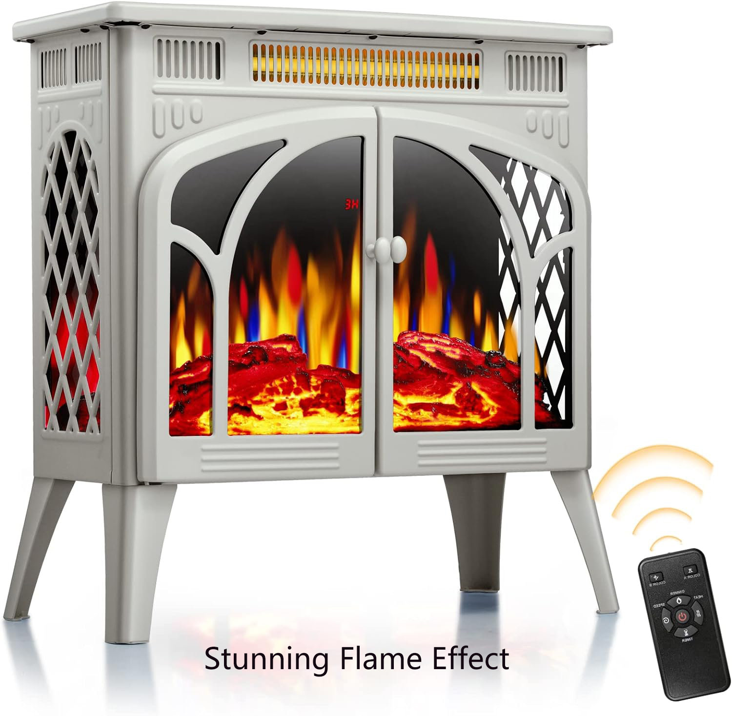 Symple Stuff Electric Fireplace Heater Portable Electric Fireplace ...