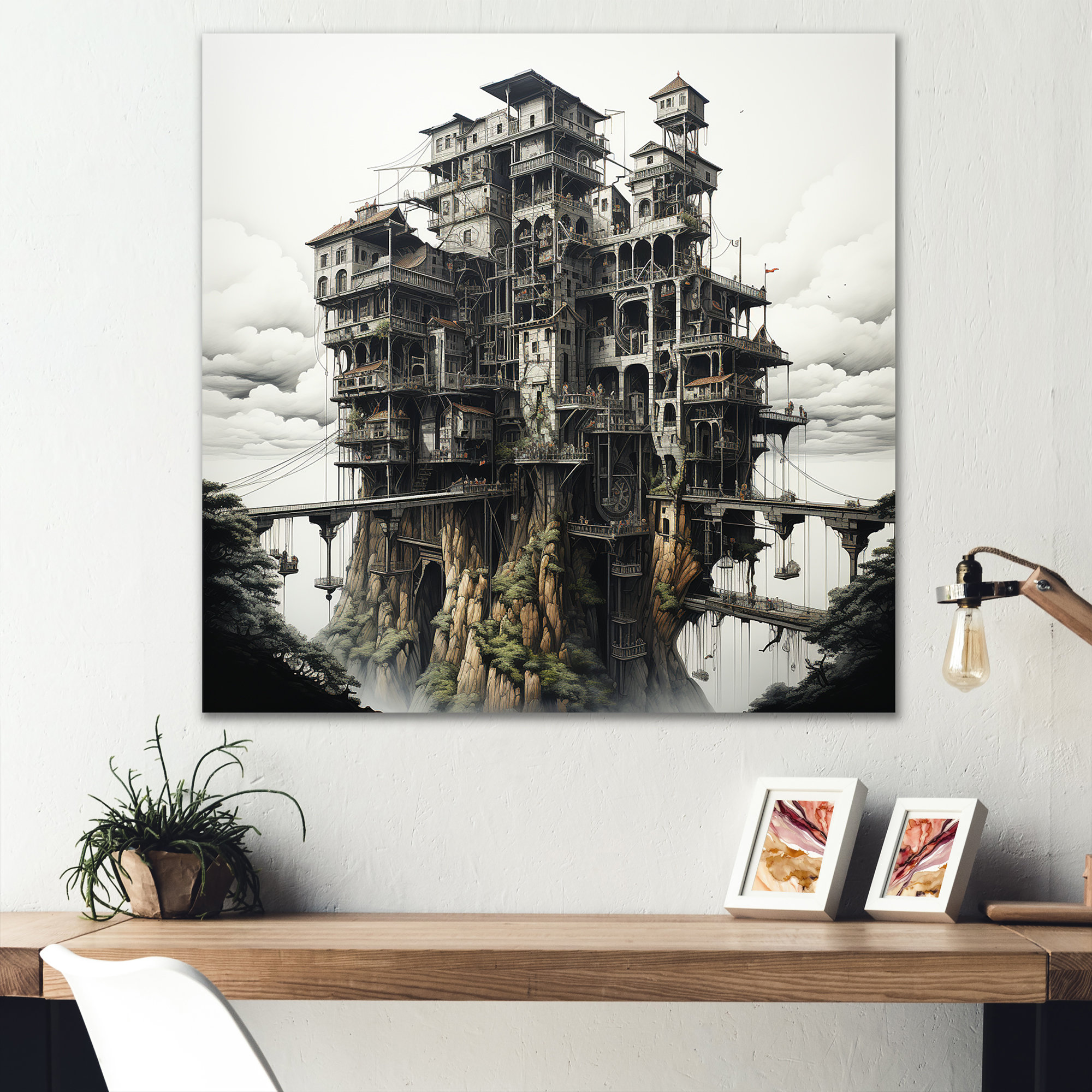 Winston Porter Enchanted Drawing of Castle Towers - Print - Wayfair Canada