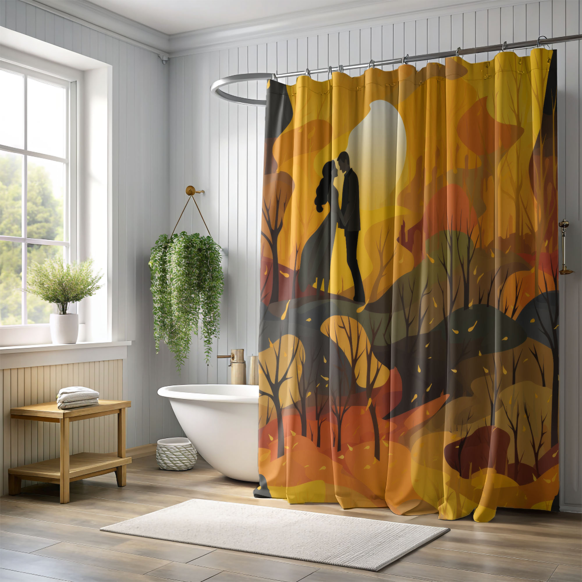 East Urban Home Heartfelt Hug Art - Premium Shower Curtain | Wayfair
