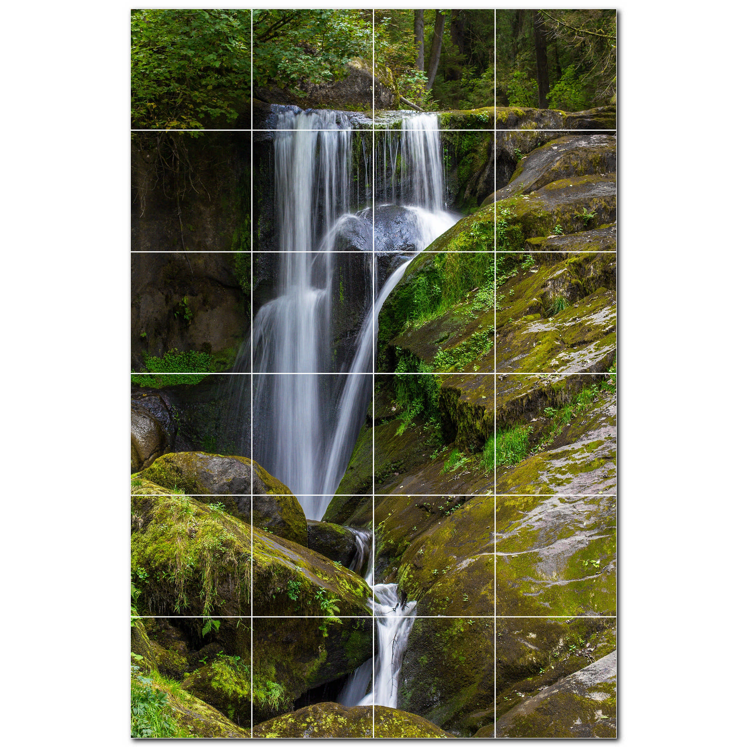 Picture-Tiles.com Waterfalls Photo 6'' x 6'' Satin Ceramic Decorative ...