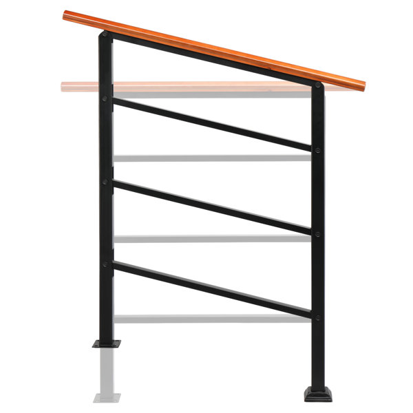 Williston Forge Handrails For Outdoor Steps Hand Railing Fits 1 To 3 ...