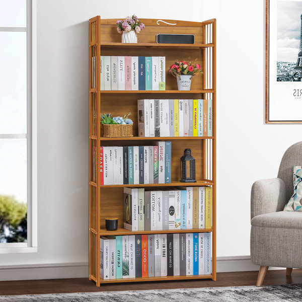 Winston Porter Kambrina Bamboo Bookcase Storage Bookshelf & Reviews ...