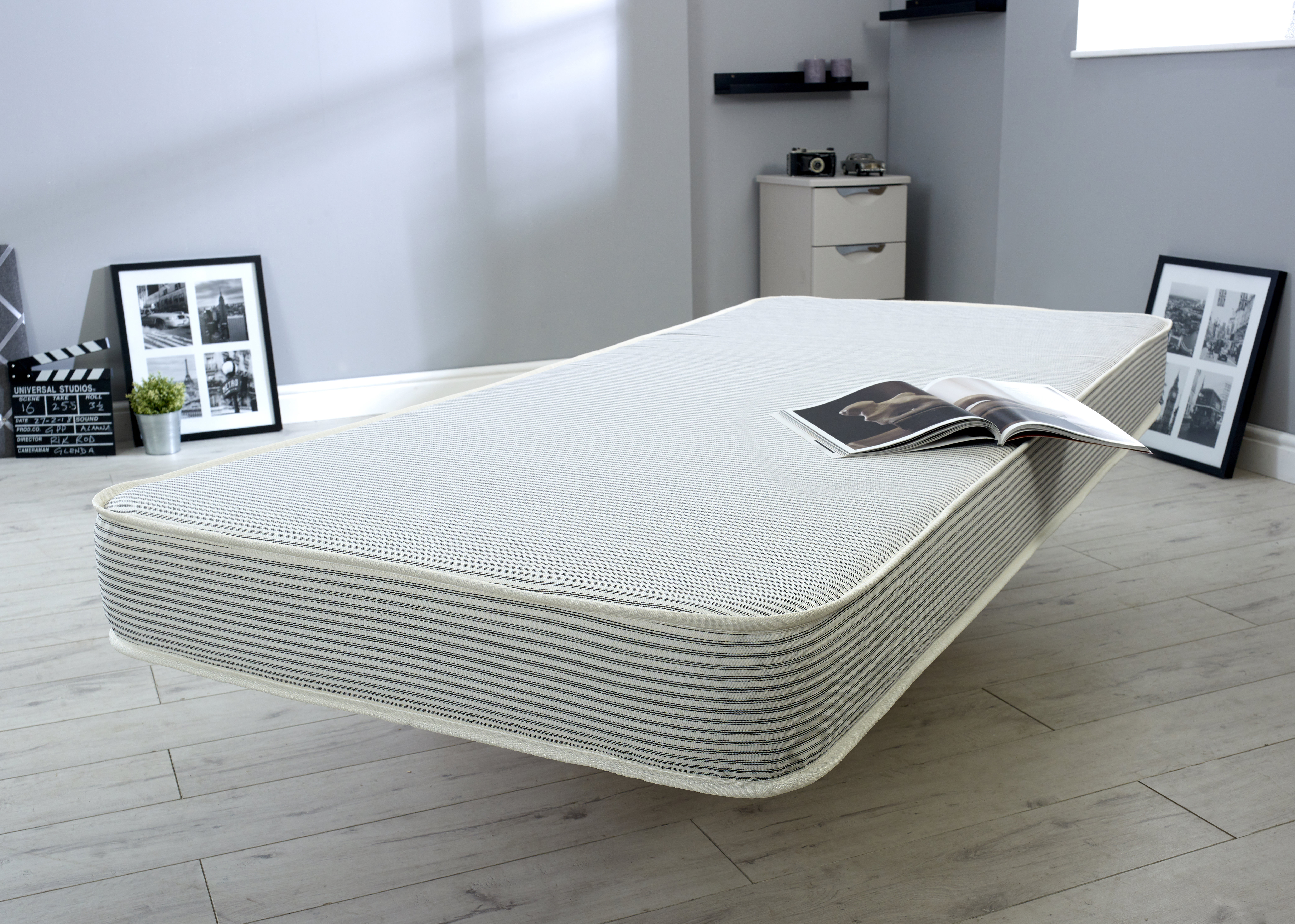 17 Stories Bacil Loughborough Stamford Stripe All Foam Mattress ...