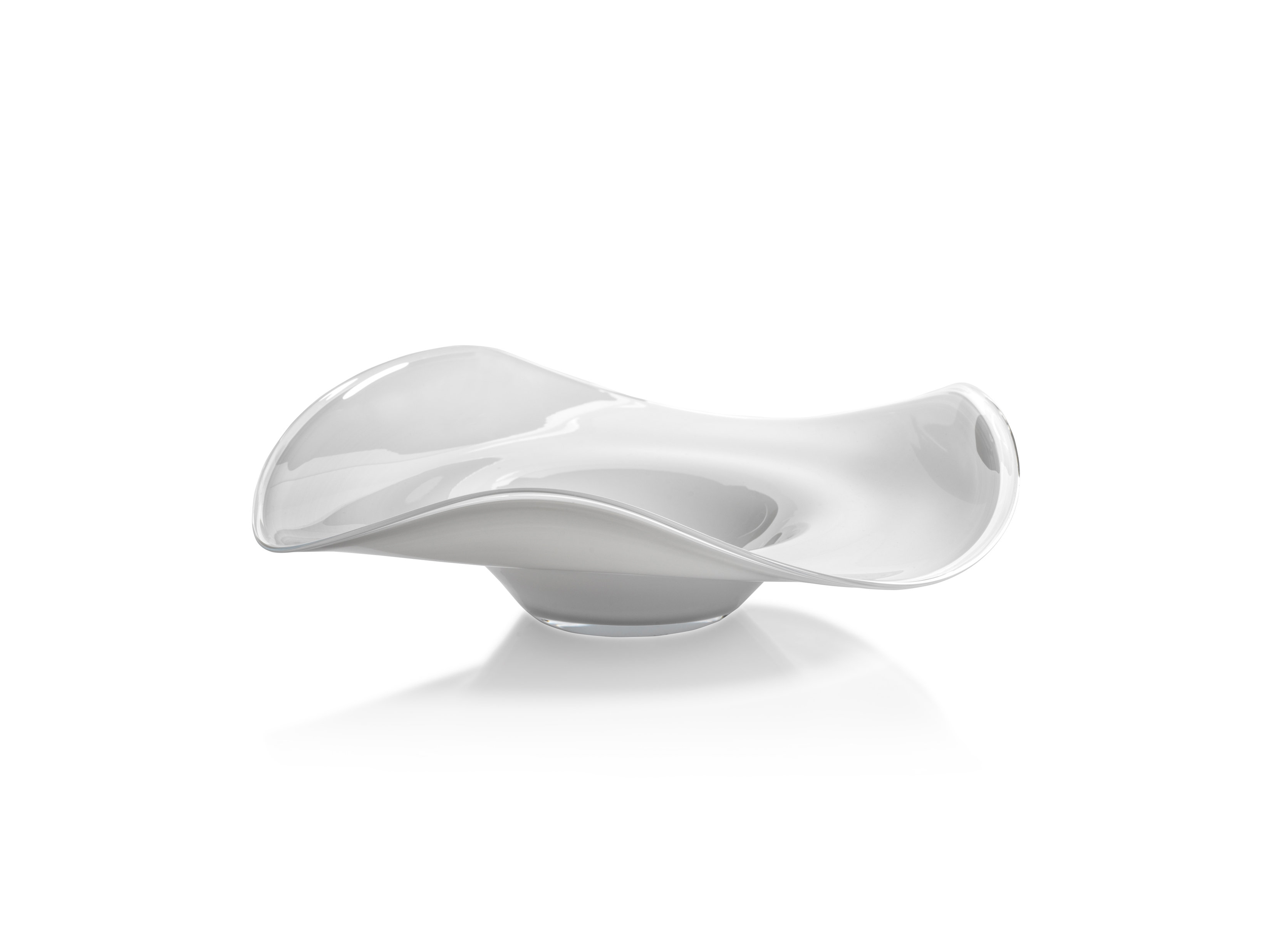 Orren Ellis Shoal Scissor Cut Opal White Wave Glass Bowl - Wayfair Canada