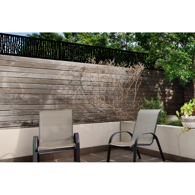 OUTDECO 16"x48" Outback Galvanized Steel Wall and Fence Extension ...