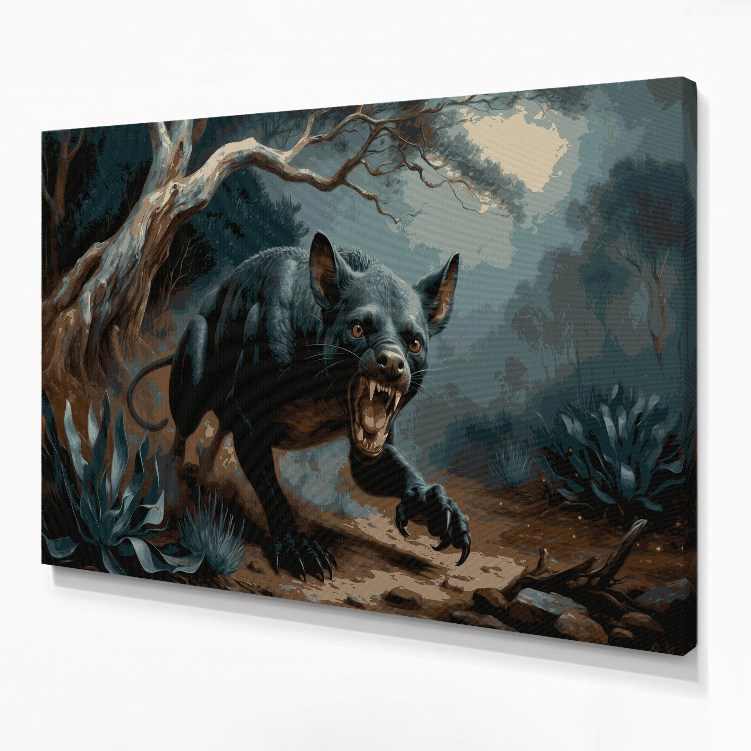 Dakota Fields Wildlife Tasmanian Devil Brown Canvas Wall Art | Wayfair