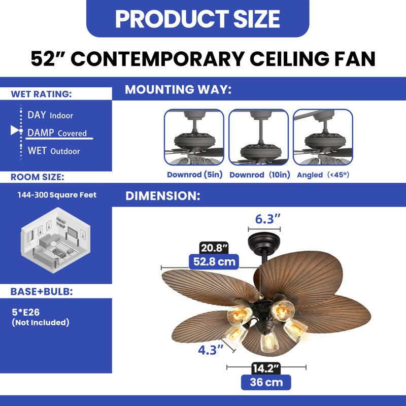 Bay Isle Home™ Adysson 52'' Ceiling Fan & Reviews | Wayfair