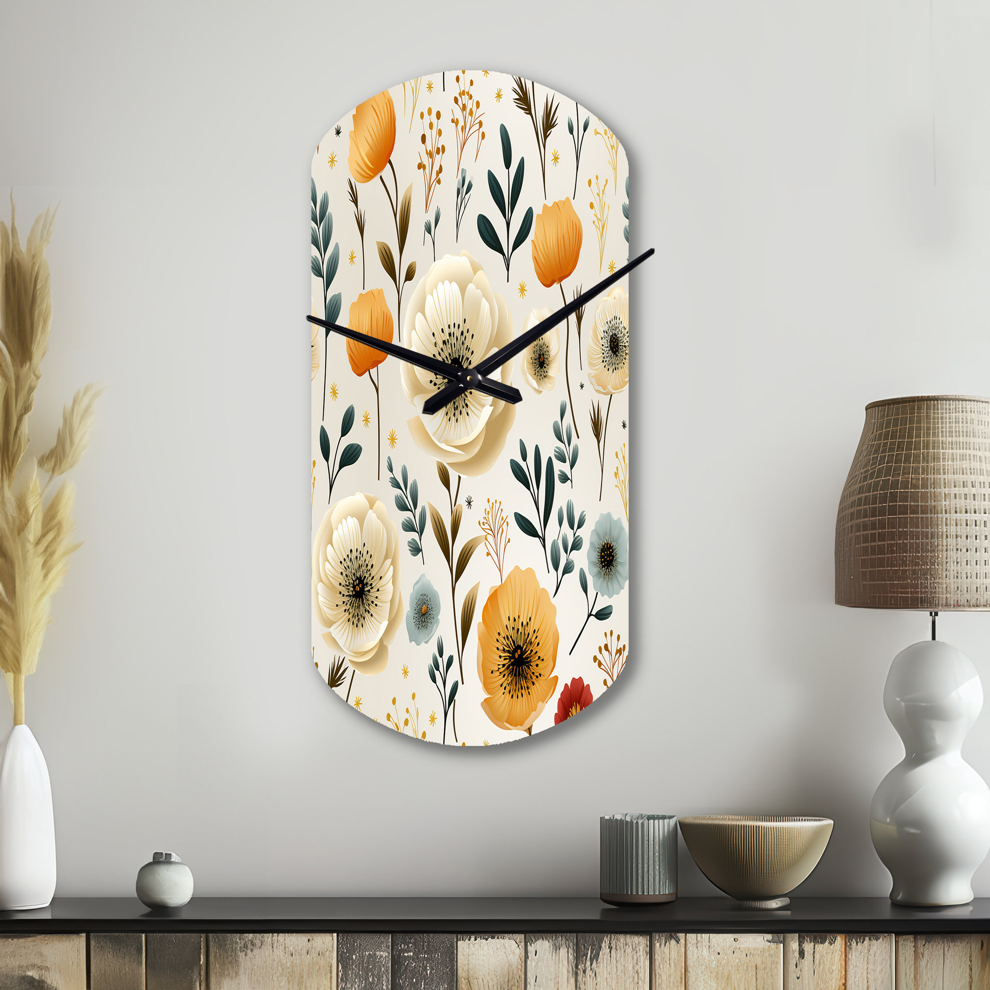 Design Art White And Yellow Playful Poppy Blossom Radiance - Floral ...