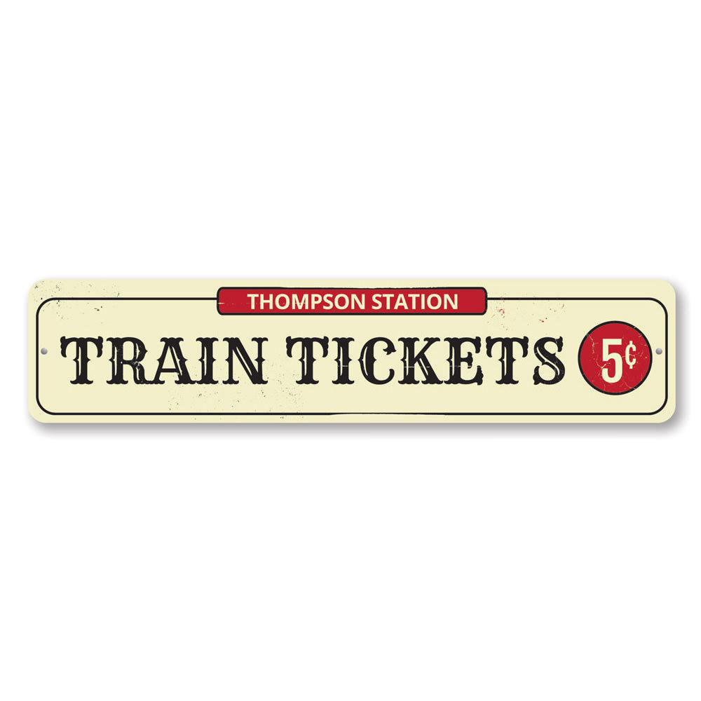Lizton Sign Shop, Inc Train Tickets Custom Aluminum Sign | Wayfair