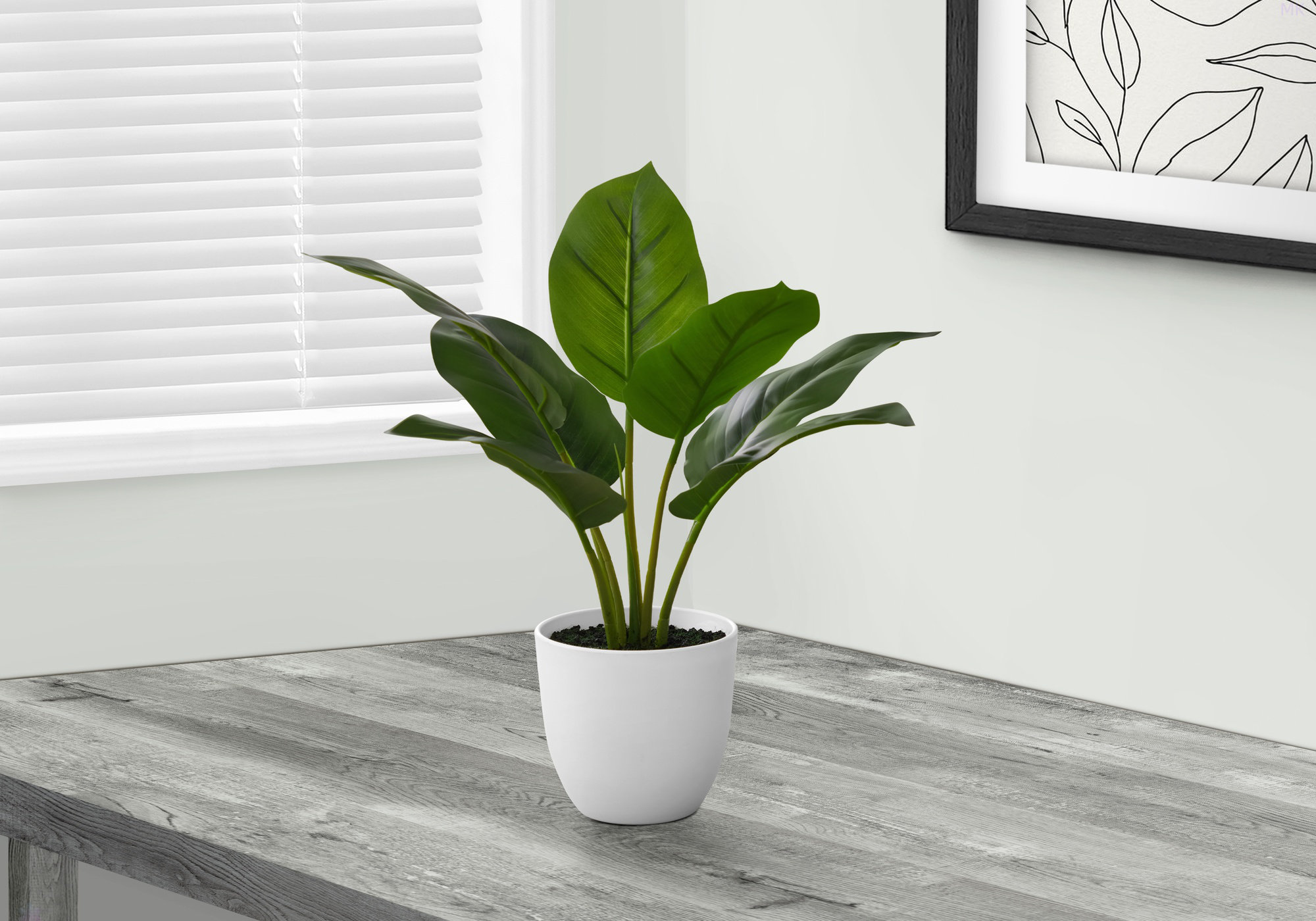 George Oliver Artificial Plant, 17" Tall, Aureum, Indoor, Faux, Fake ...