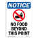 SignMission OSHA Notice - No Food Beyond This Point Sign With Symbol ...