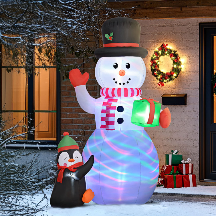 The Seasonal Aisle Inflatable Snowman | Wayfair.co.uk