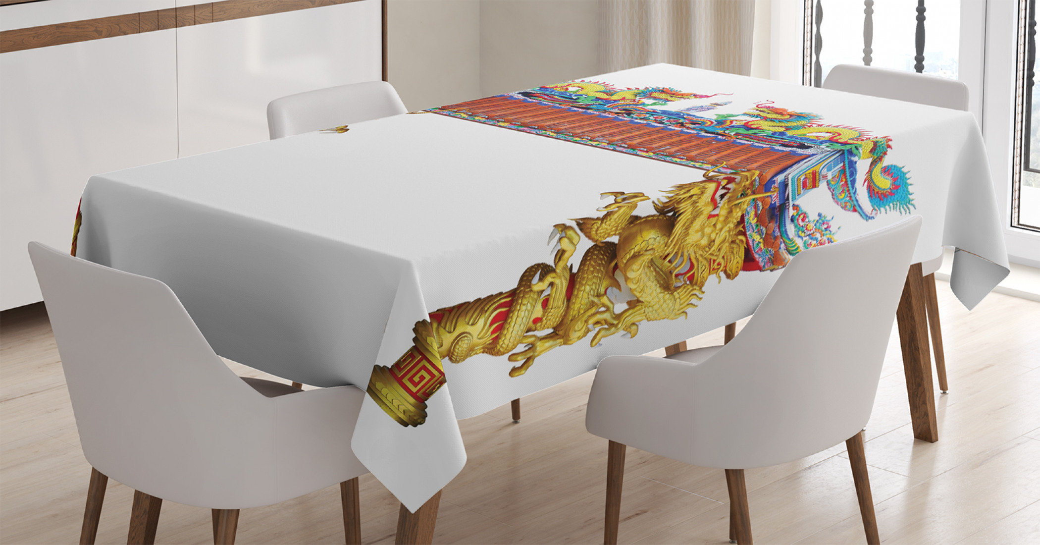 East Urban Home Chinese Dragon Tablecloth | Wayfair