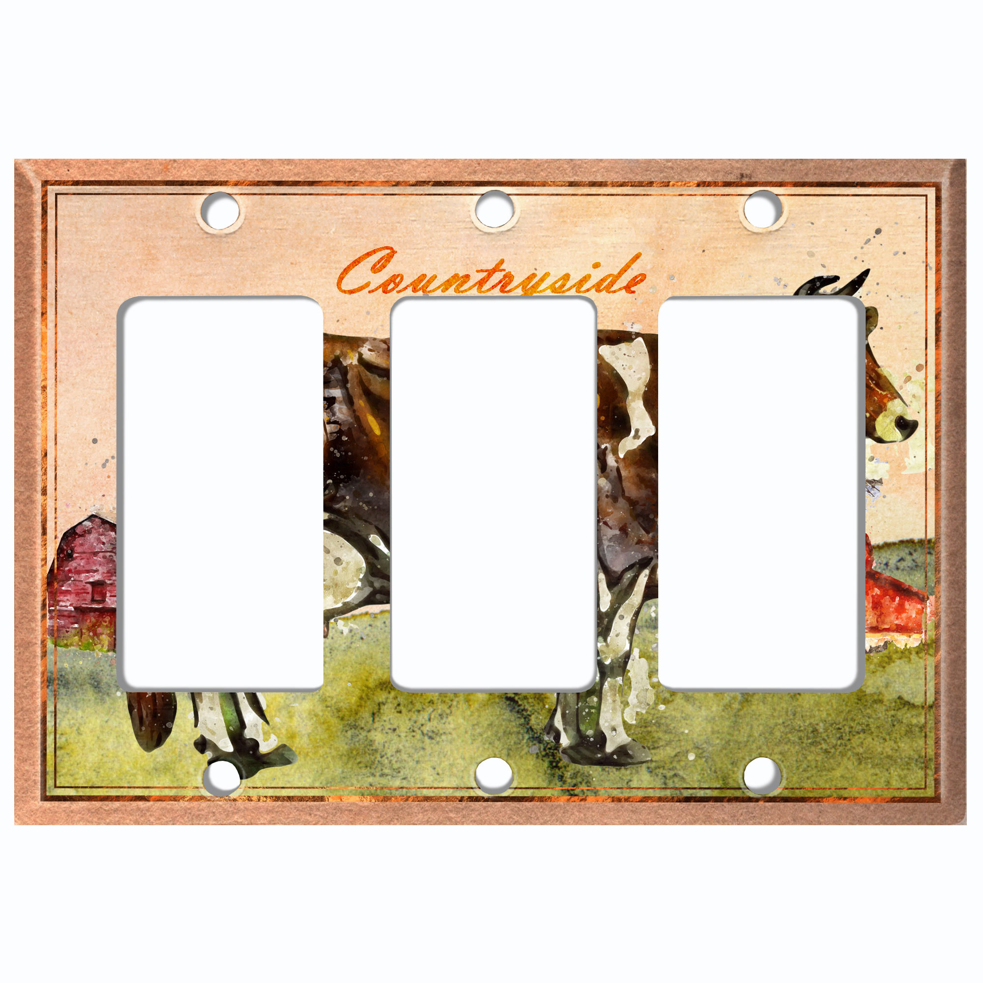 WorldAcc Metal Light Switch Plate Outlet Cover (Animal Farm Country ...