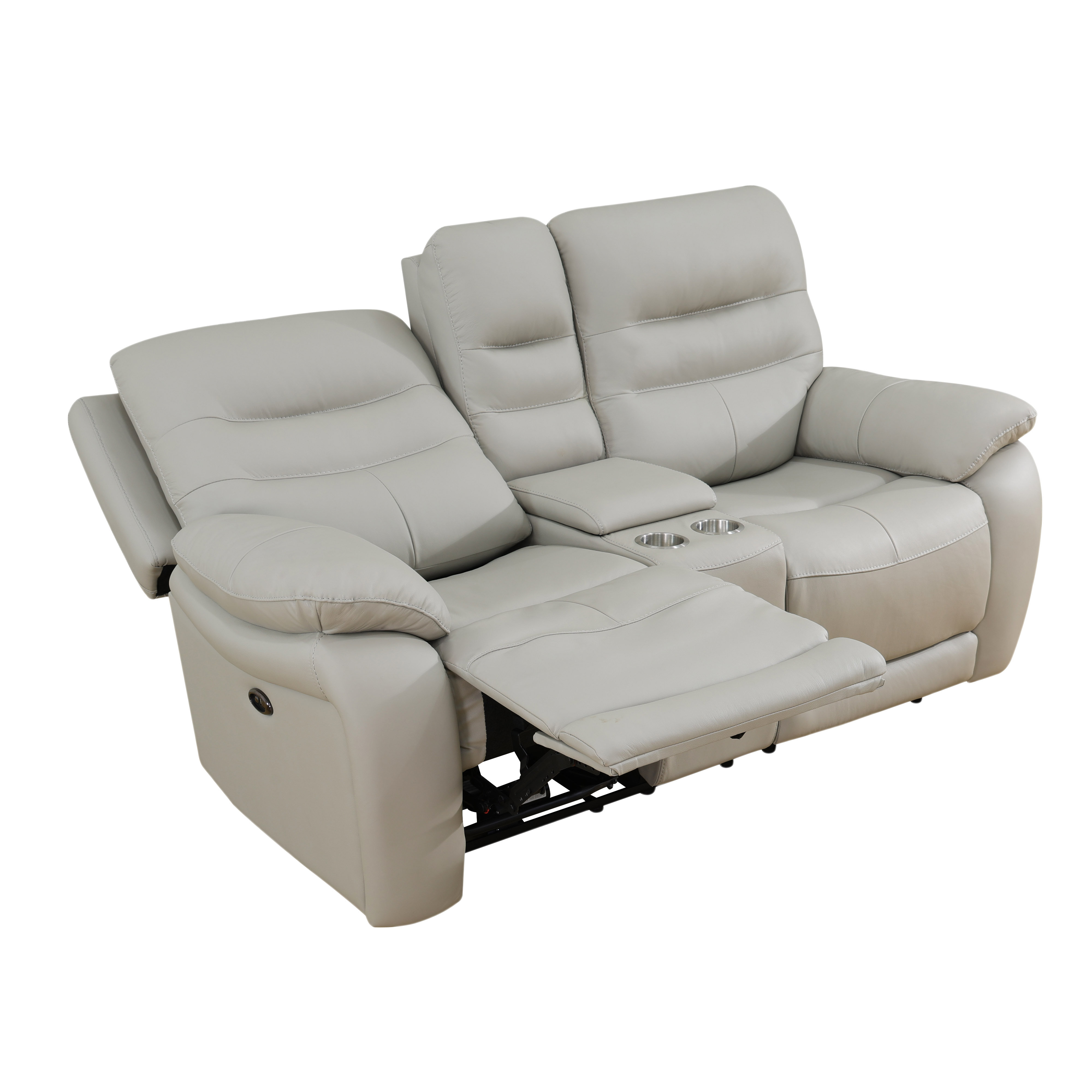 Latitude Run® Kircho 76.8'' Genuine Cow Top Leather Pillow Top Arms ...