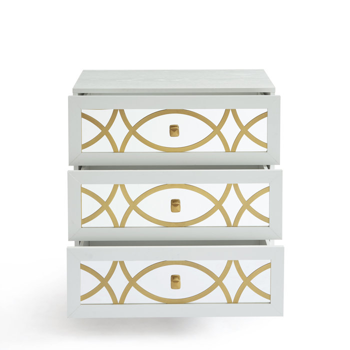 House of Hampton® Emilyjo 26" W Nightstand with 3 Drawers & Reviews ...