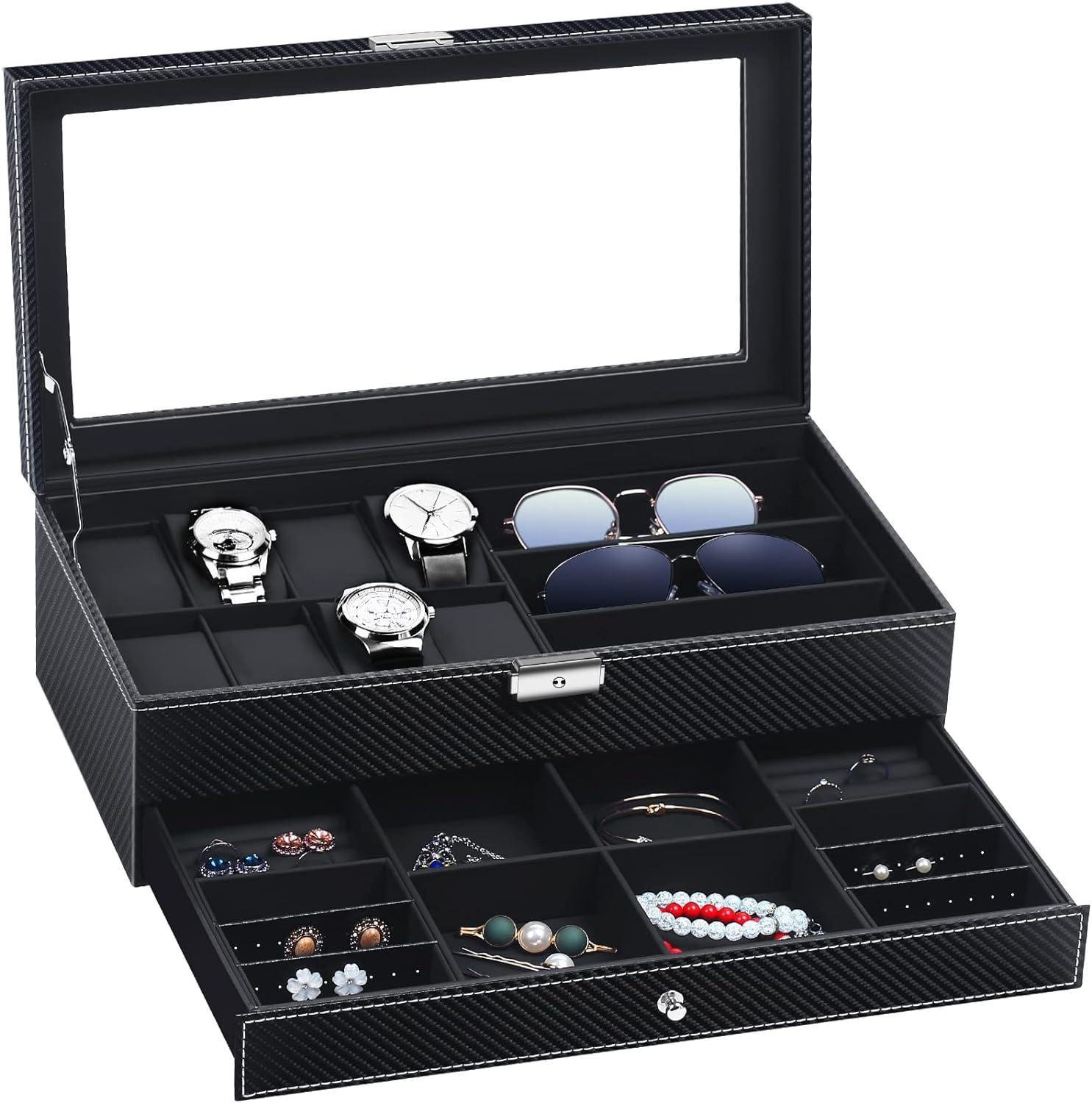 Latitude Run® Watch Box + Drawers | Wayfair