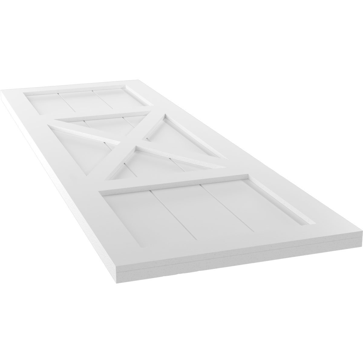 Ekena Millwork True Fit PVC Center X-Board Farmhouse Fixed Mount ...