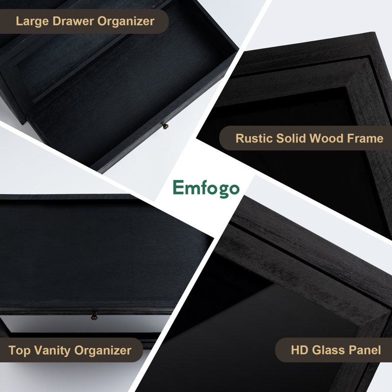 Emfogo Wooden Cologne Organizer For Men Multi-slide Tiers Of Standing ...