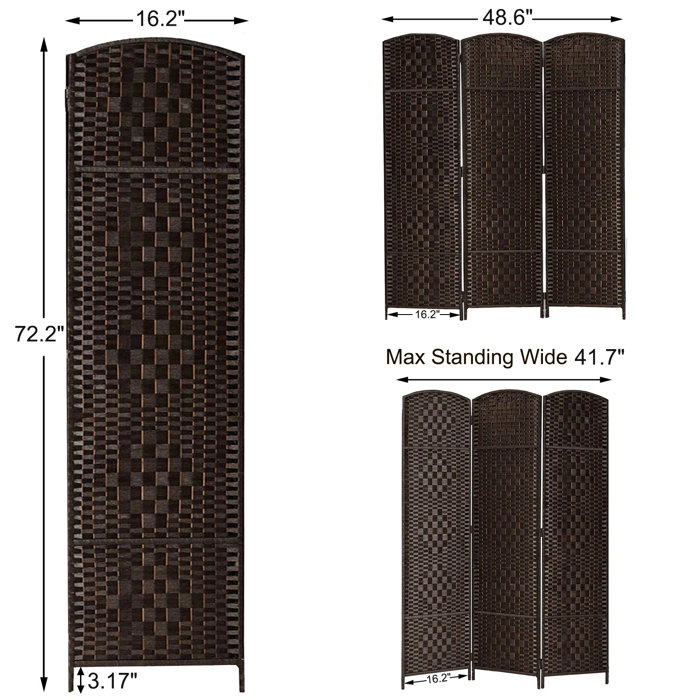 Union Rustic Elmina 6 Ft Folding Room Divider Privacy Screen Home Decor ...