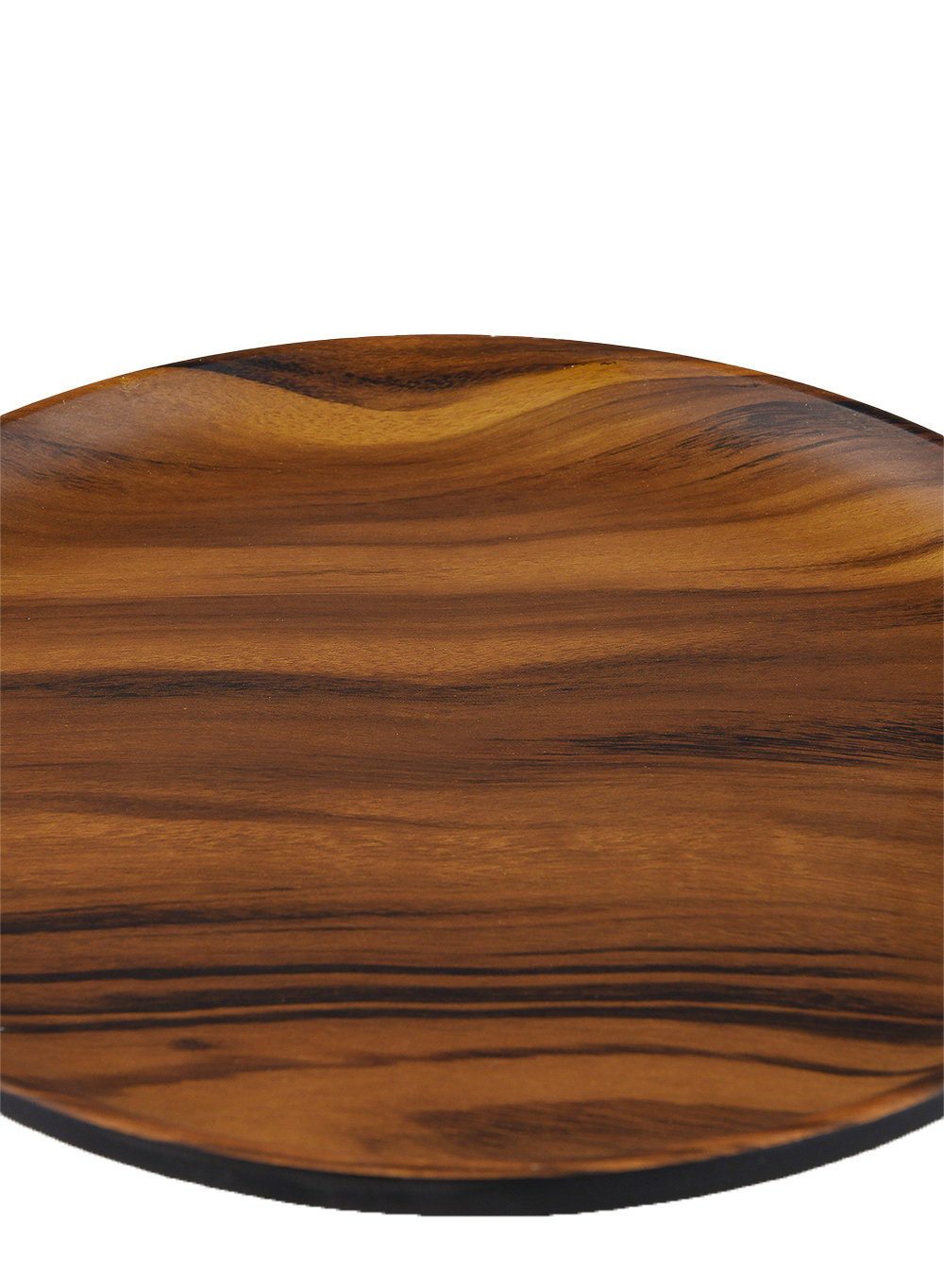 Loon Peak Ceramic Wood-Look Tray, Decorative Round Plate For Serving ...