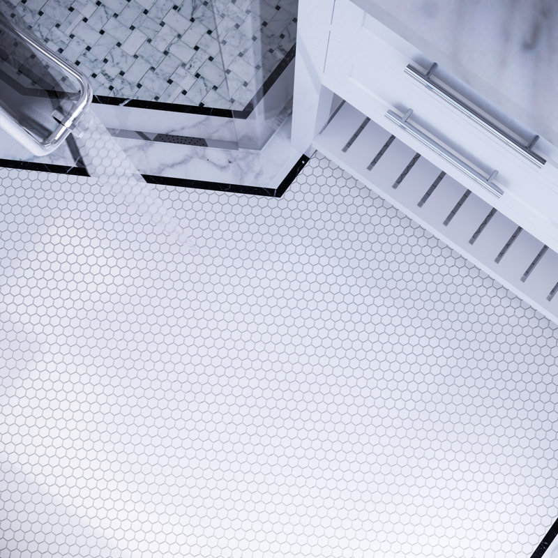 Supreme Tile Tiny 1" x 1" Porcelain Mosaic Wall & Floor Tile & Reviews ...