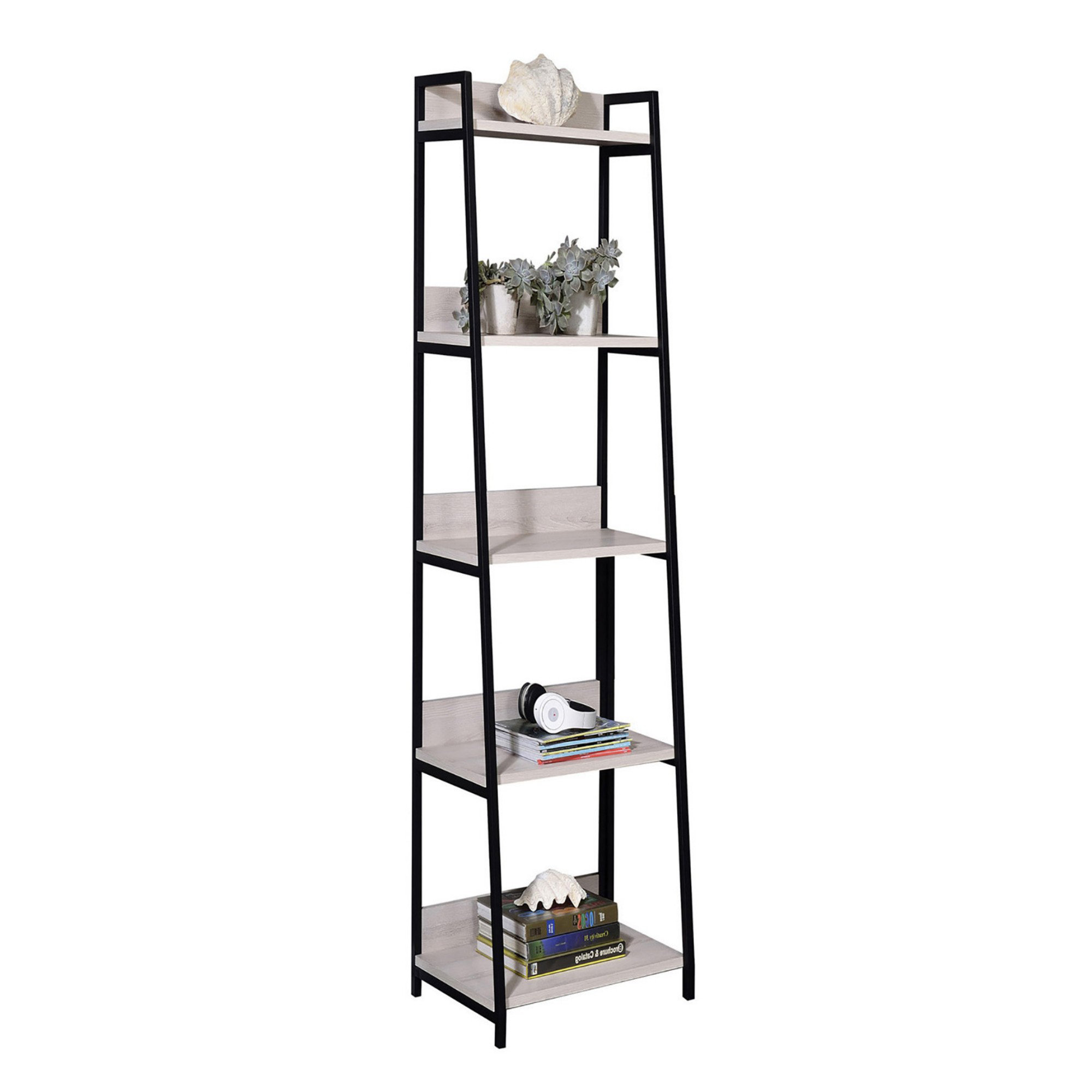17 Stories Backless metal bookcase with 5 shelves | Wayfair