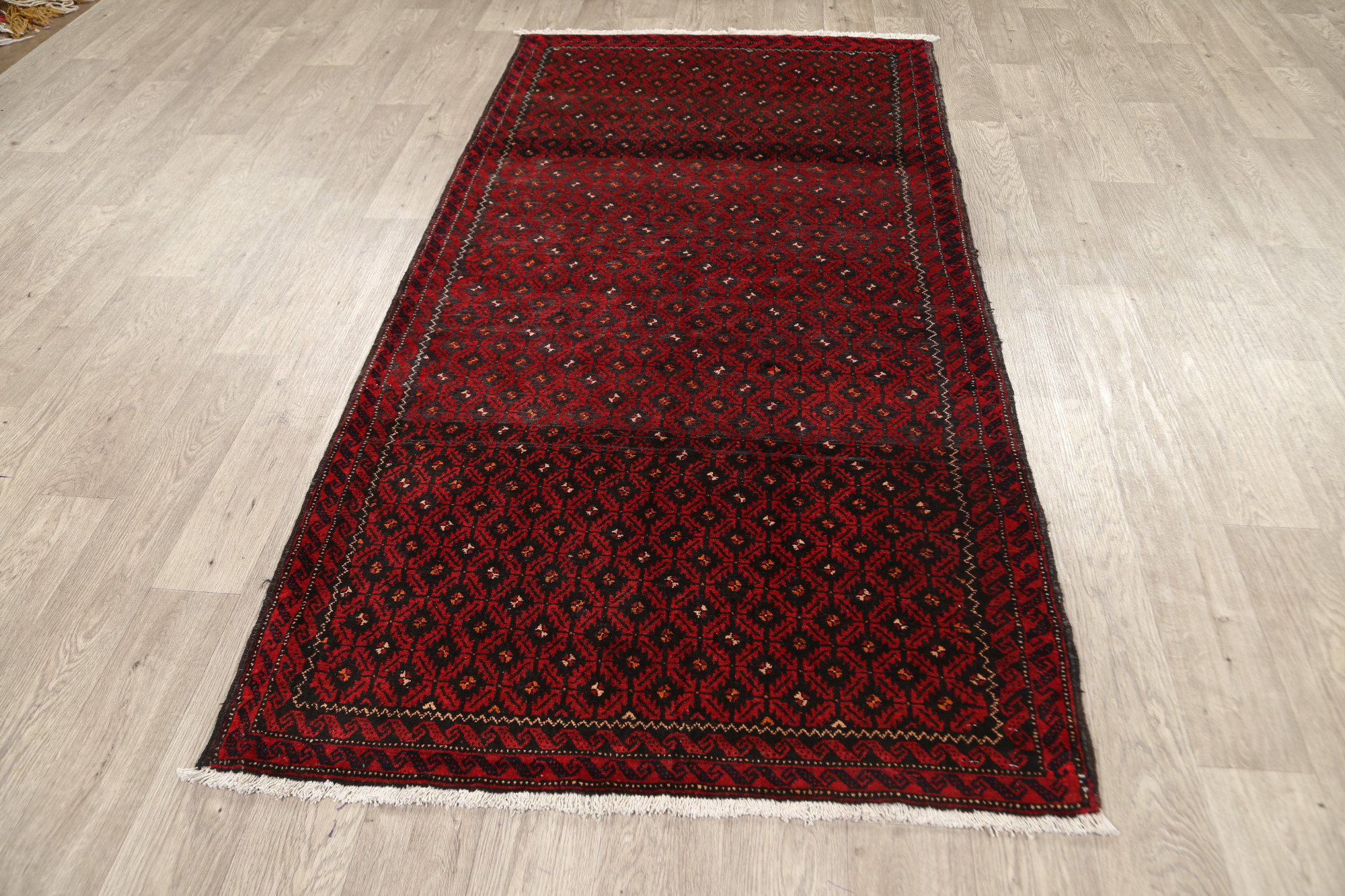 Isabelline One-of-a-Kind Emer Hand-Knotted 1980s 3'8" x 7'2" Wool Area ...