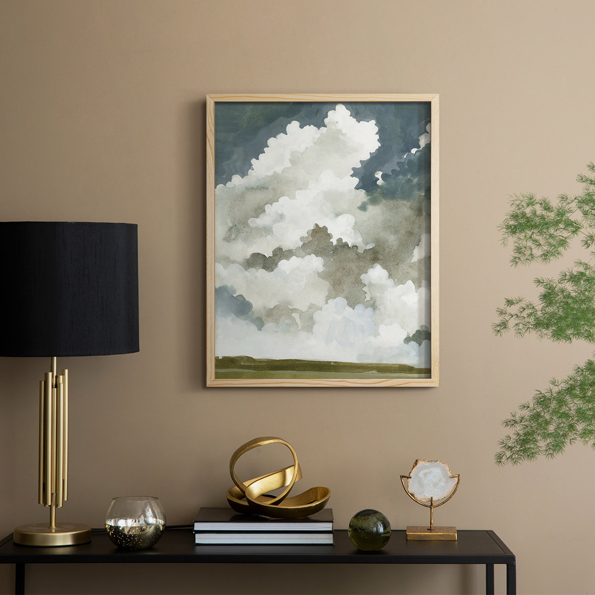 Lark Manor™ Vast Neutral Sky I Framed Print - Solid Wood | Wayfair