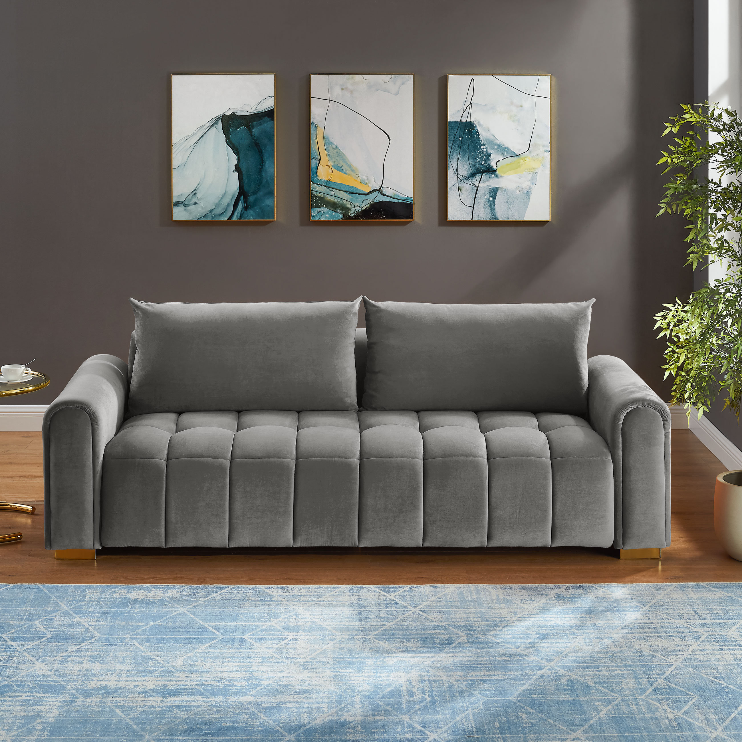 Latitude Run® Rislin 87.79'' Upholstered Sofa & Reviews | Wayfair