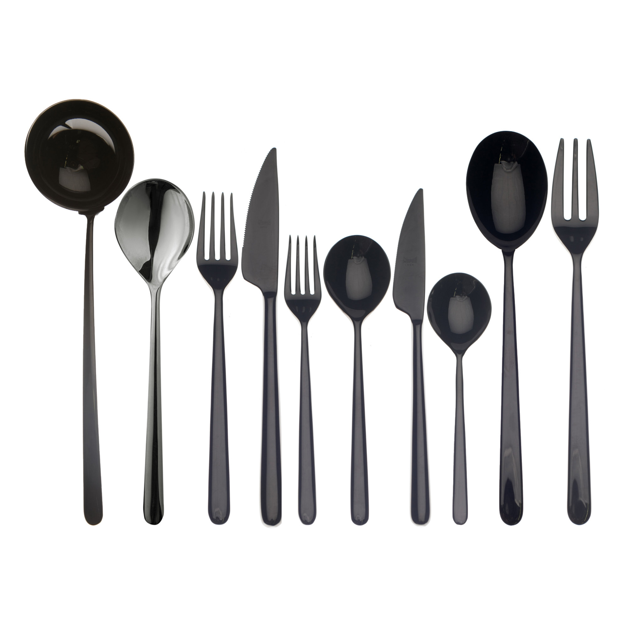 MEPRA Linea Flatware Set - 87 Pieces - Black Gold - Wayfair Canada