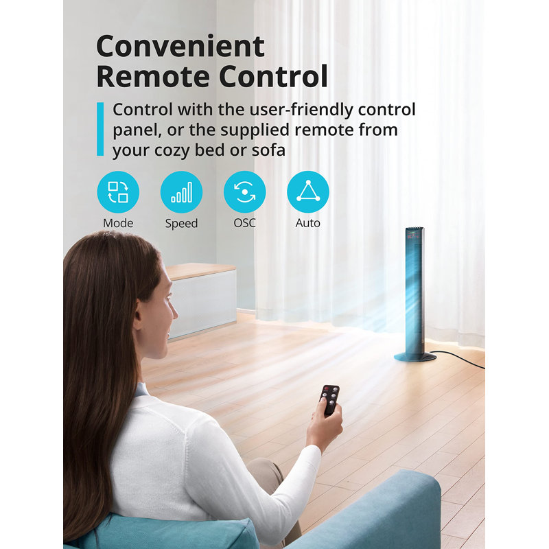 Taotronics Tower Fan, 36”oscillating Bladeless Fans With Remote, Quiet ...